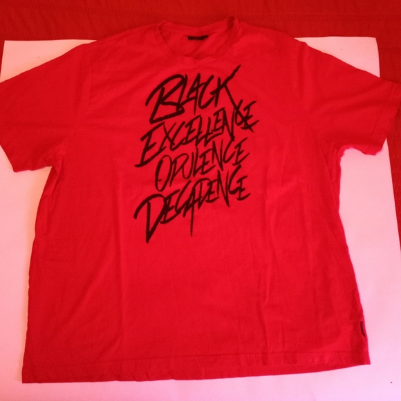 Sean John | Shirts | Sean John Red Black Excellence Tee | Poshmark